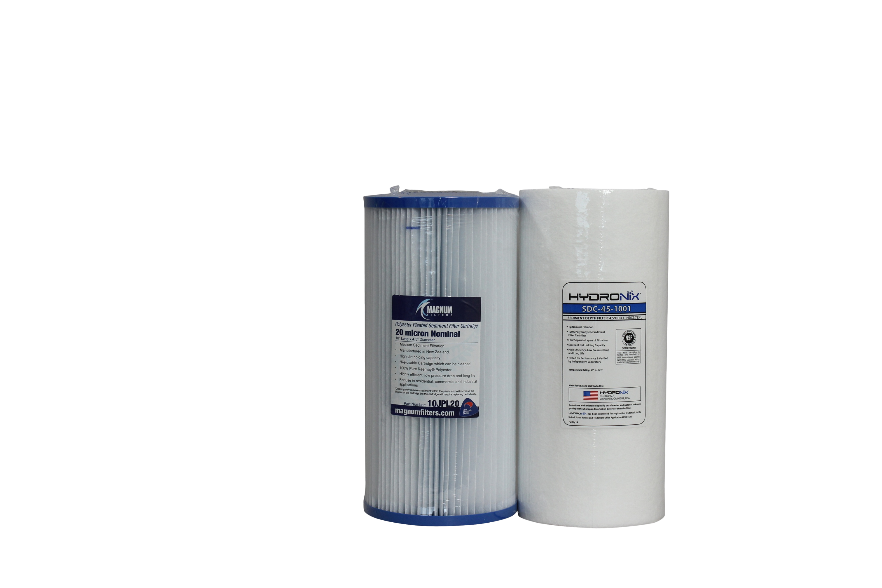 2 Stage Jumbo Replacement Pre-Filter Set with 20 & 1 micron - 10" or 2